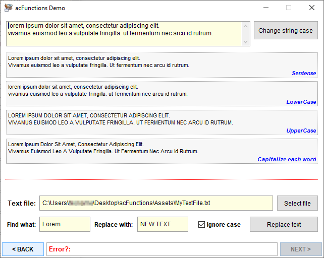 NEW PLUGIN - acFunctions - Forum - VisualNEO. Cross-platform App Development Tool for Windows